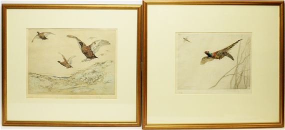 George Vernon Stokes | Grouse in Flight and Pheasants in Flight | MutualArt