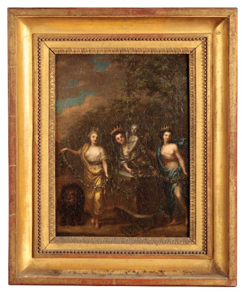 Franco-Flemish School, 18th Century | Classical figures draping a ...