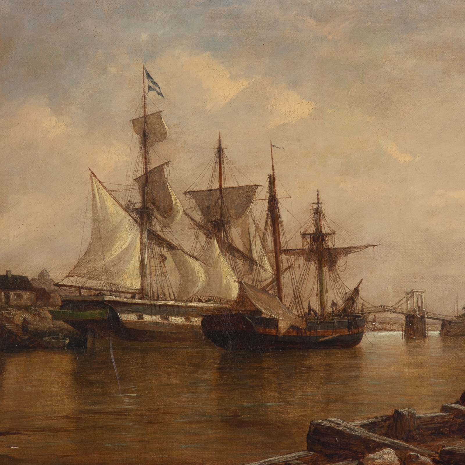 Louis Etienne Timmermans | Ships Docked at a Harbor | MutualArt
