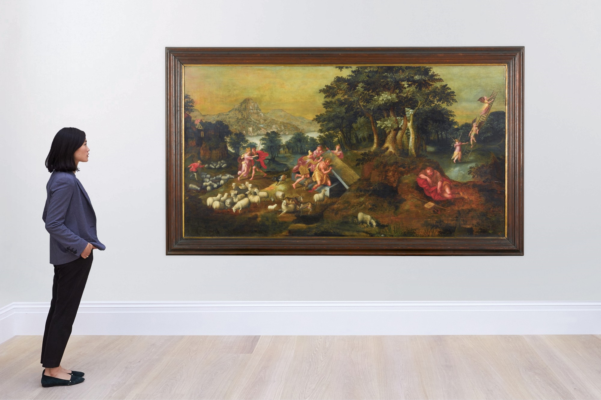 Gillis Mostaert | Scenes from the life of Jacob in the Book of Genesis: Jacob wrestling the ...