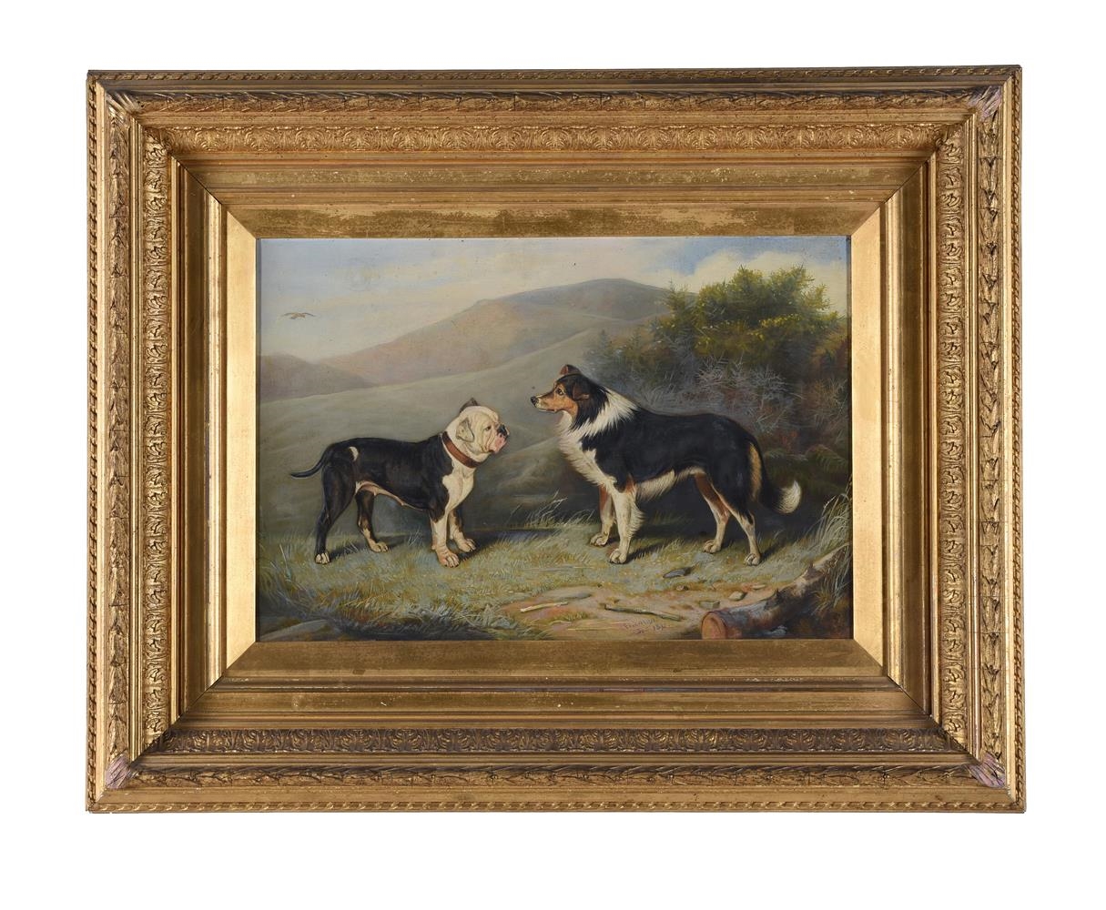 Edward Lloyd | A collie and a bulldog (Circa 1895) | MutualArt