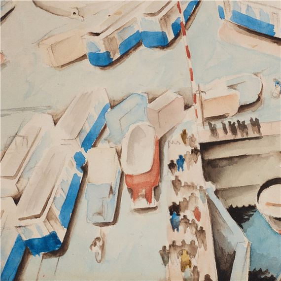 Torsten Jovinge | View over Slussen and Södermalm (1928) | MutualArt