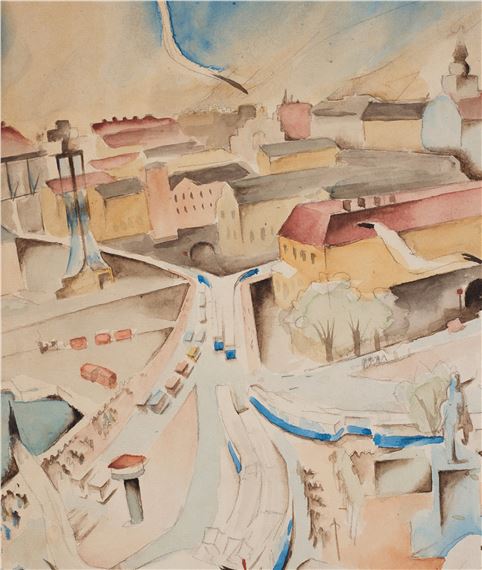 Torsten Jovinge | View over Slussen and Södermalm (1928) | MutualArt