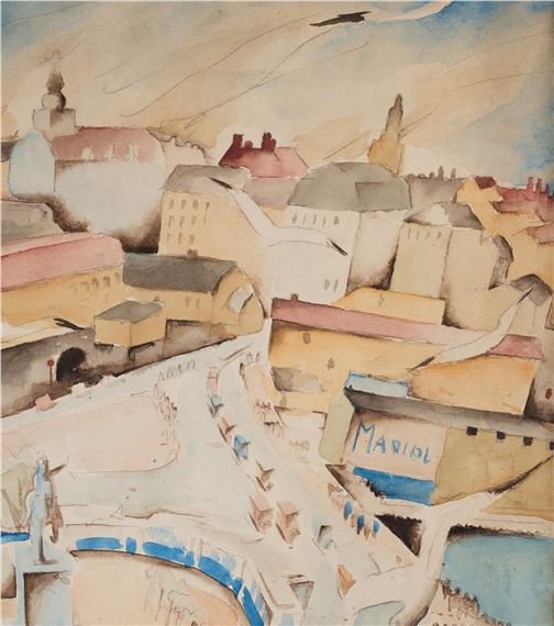 Torsten Jovinge | View over Slussen and Södermalm (1928) | MutualArt