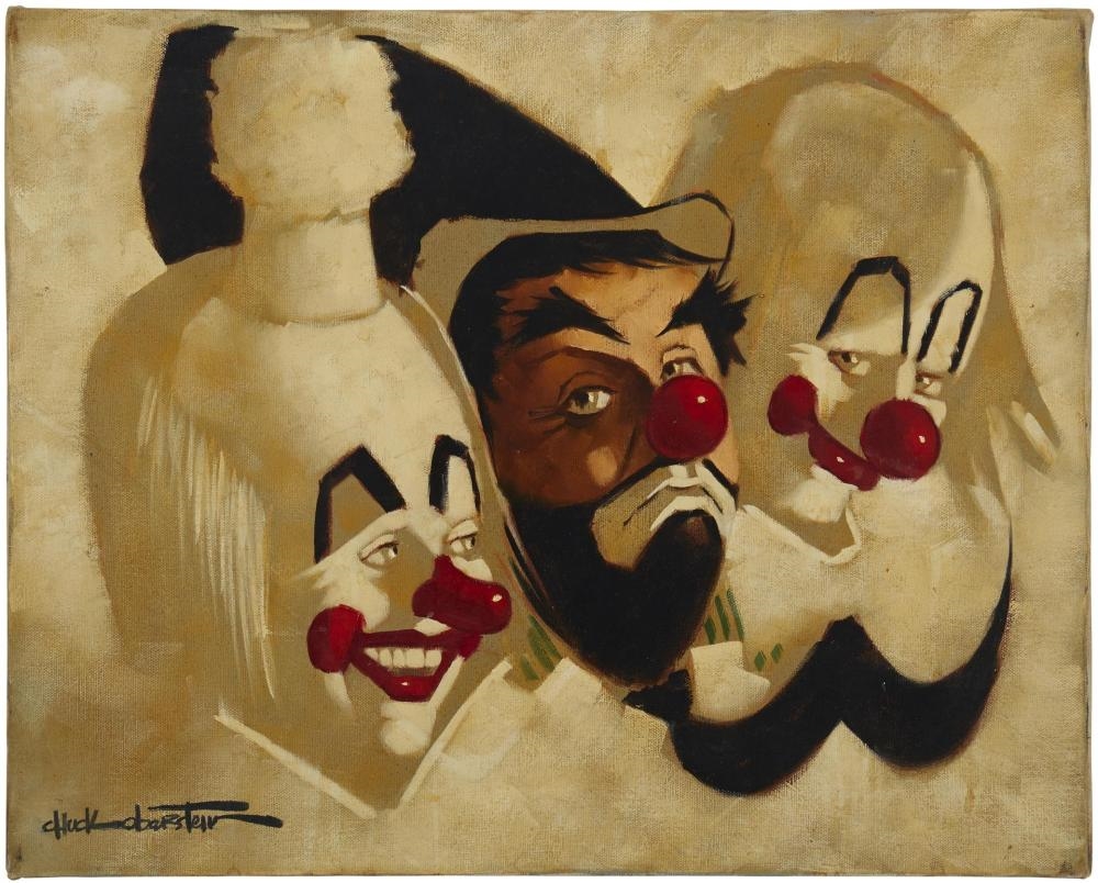 Chuck Oberstein | Three clowns; Sad clown | MutualArt