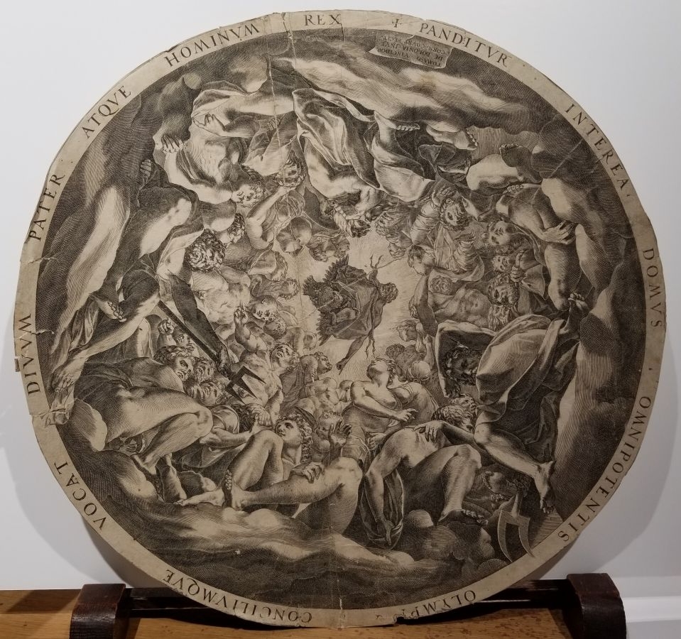 Cornelis Cort | Jupiter surrounded by the gods of Olympus (1577 ...