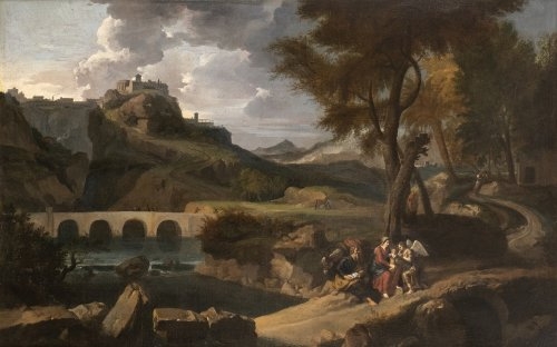 Nicolas Poussin | Landscape with the rest during the flight to Egypt ...