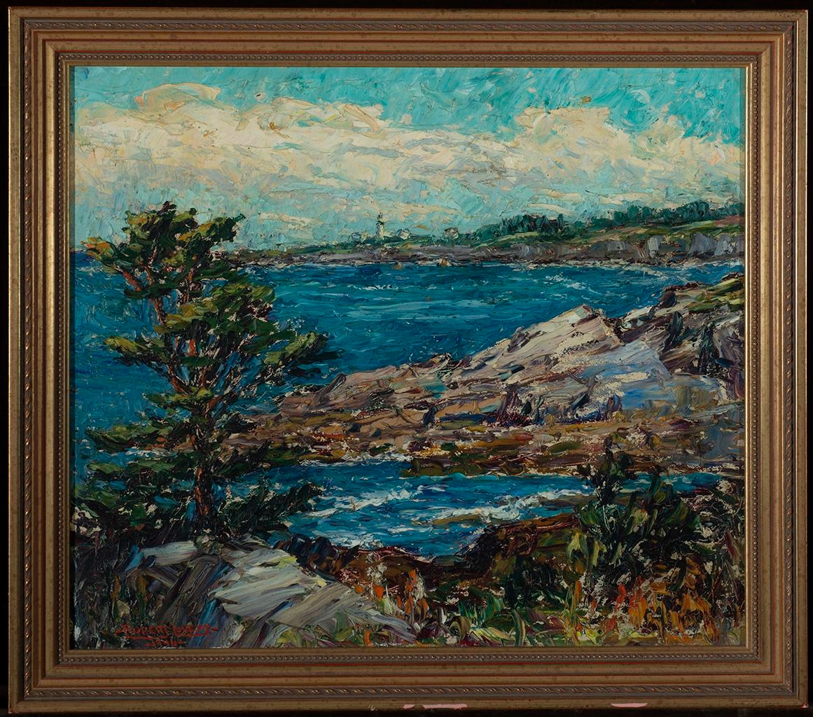 Rupert Scott Lovejoy | Maine Barnyard (Circa 1940) | MutualArt