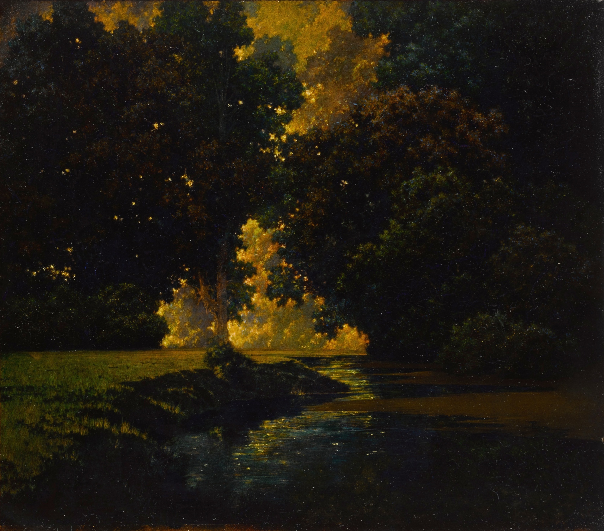 Maxfield Parrish | BLUE FOUNTAIN (STUDY FOR REVERIES) | MutualArt