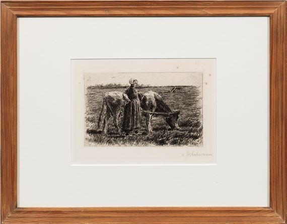 Max Liebermann | Hirtin mit Kuh (1894) | MutualArt