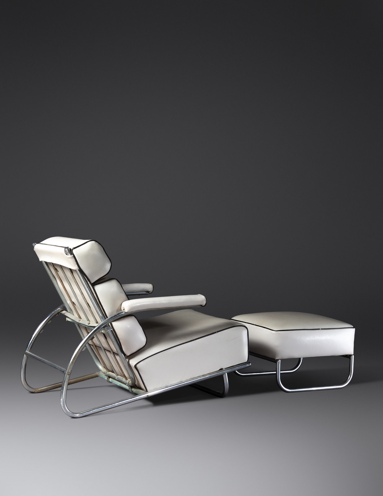 Gilbert Rohde | Adjustable Lounge Chair and Ottoman | MutualArt