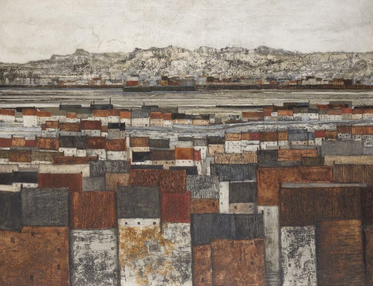 John Ridgewell | Town with River (1967) | MutualArt