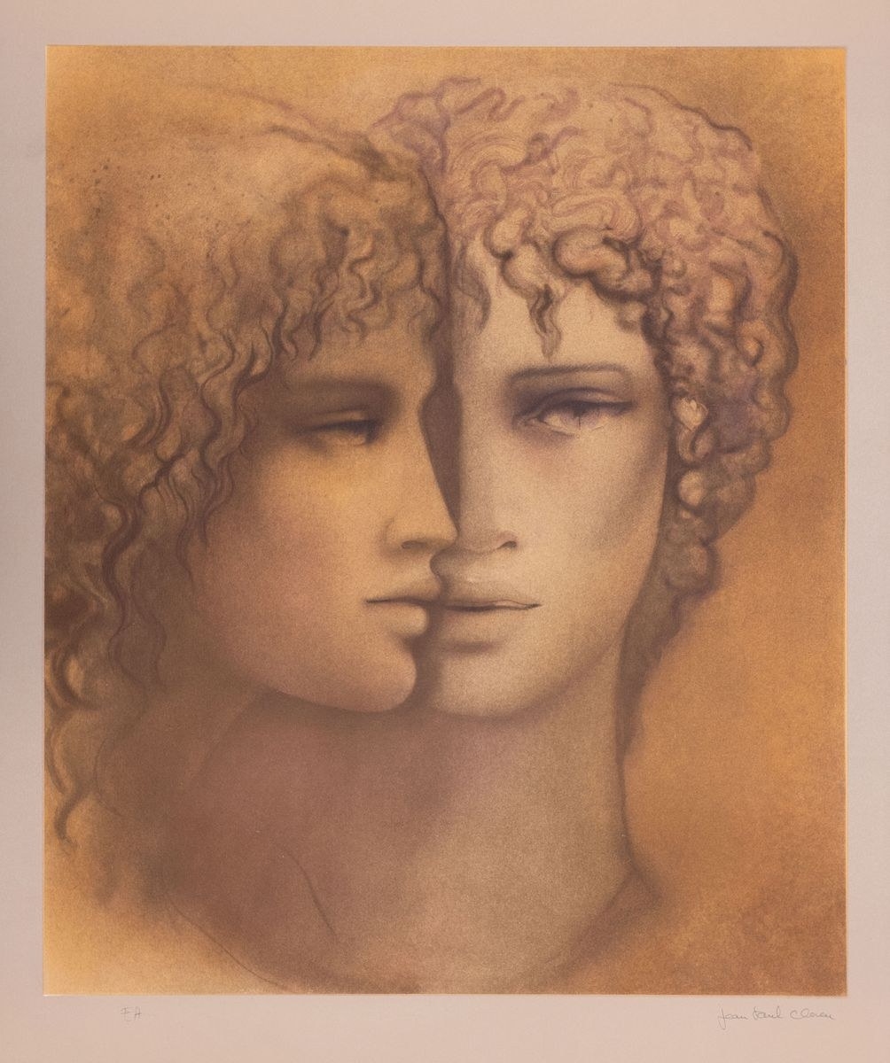 Jean-Paul Cleren | A surreal illustration of a winged man embracing ...