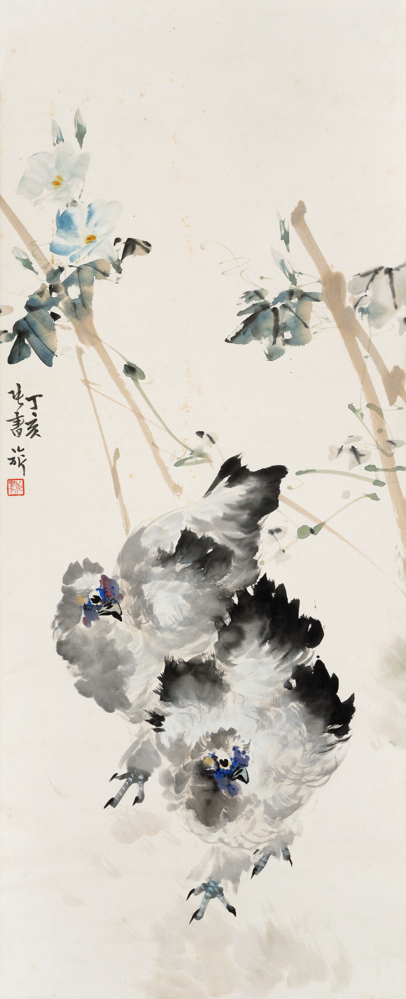 Zhang Shuqi | Morning glory and Hen | MutualArt