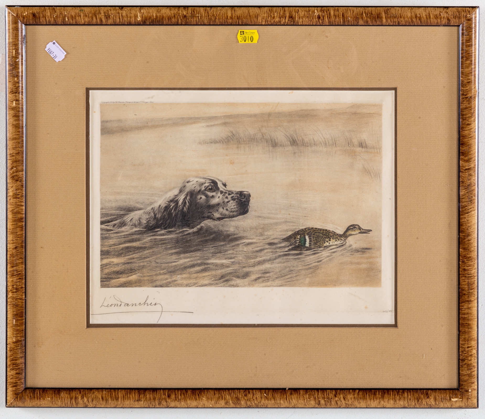 Leon Danchin | Setter and Duck | MutualArt