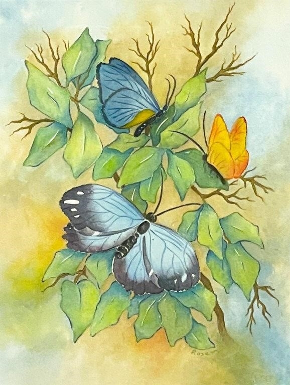Ethel Rose | Untitled (Three Butterflies) (20th Century) | MutualArt