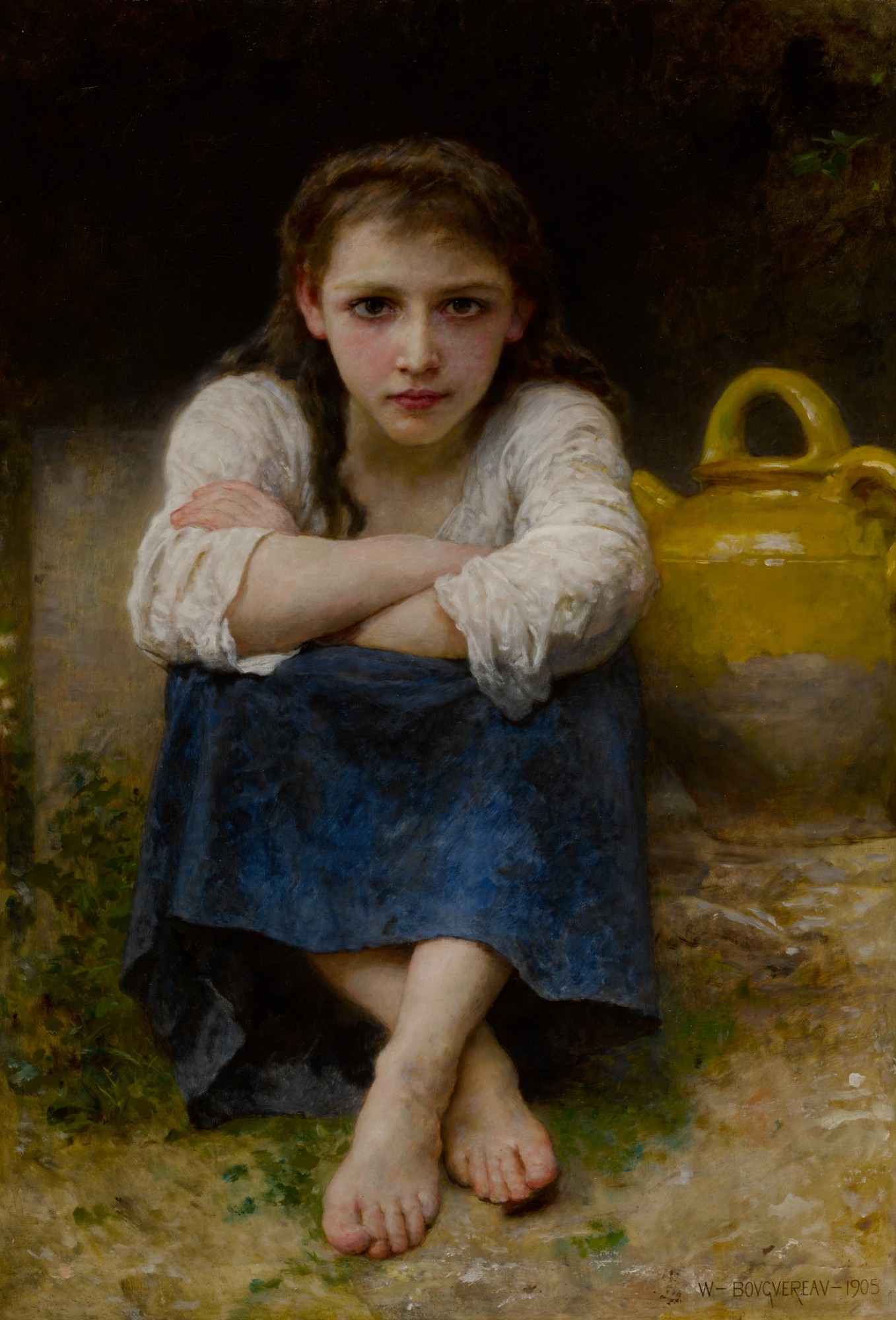 William Adolphe Bouguereau | Avant le bain (1891) | MutualArt