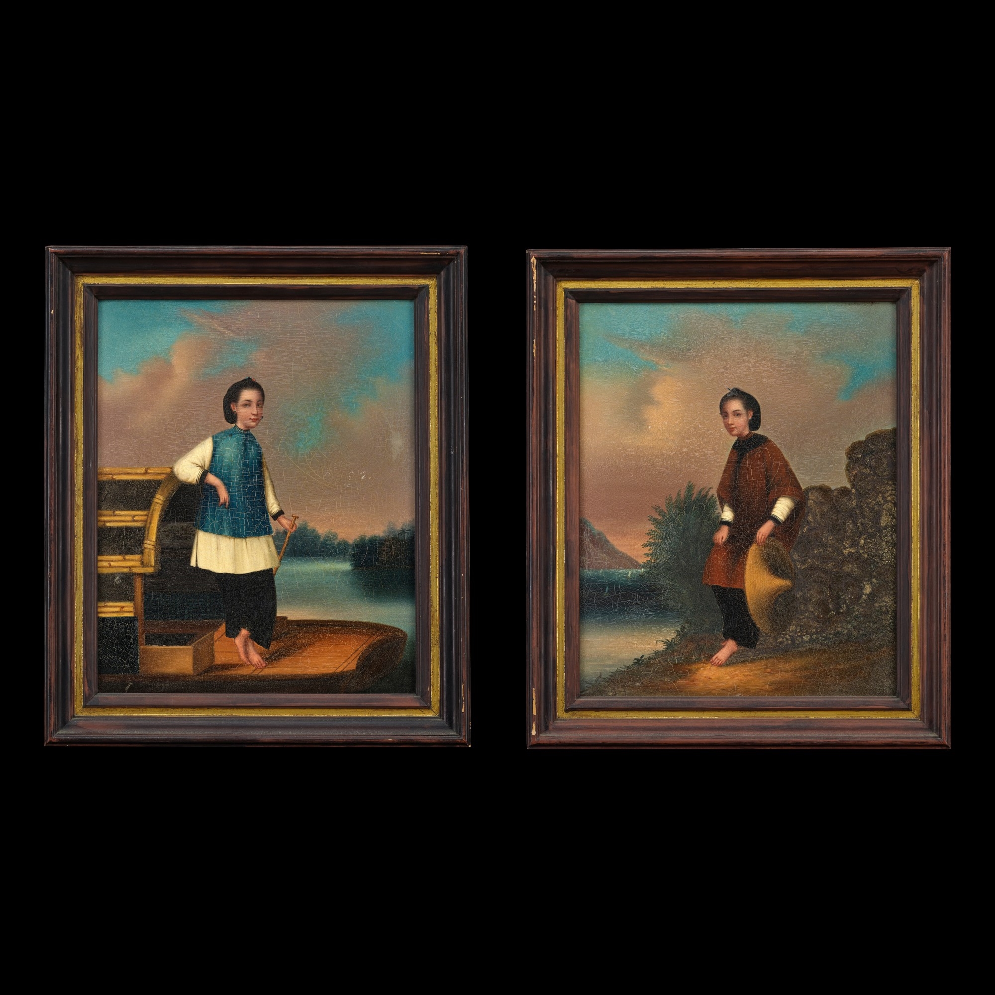 Youqua | Two Portraits of Tanka Boatwoman | MutualArt