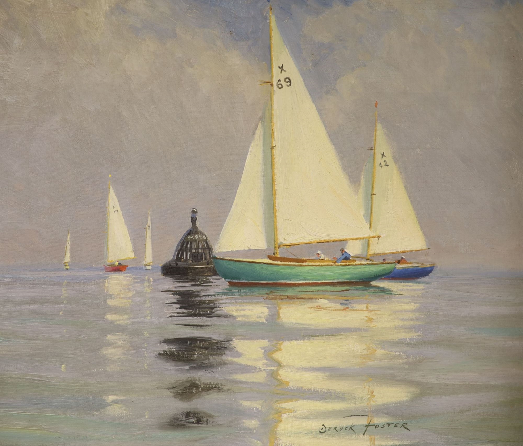 Deryck Foster | Study of two XOD class racing yachts 'Julia' and ...