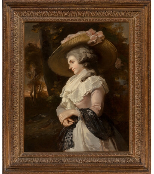 John Raphael Smith | Portrait of a young lady in pink | MutualArt