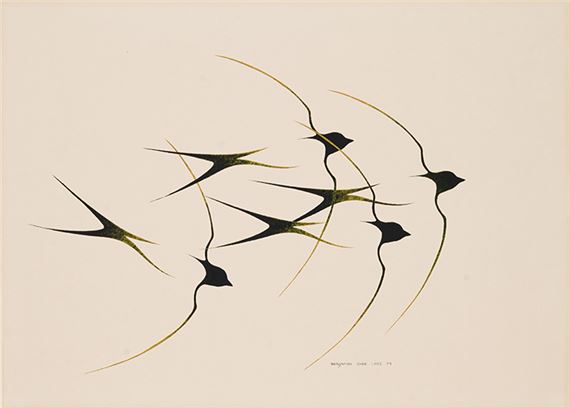 Benjamin Chee Chee | Swallows in Flight (1974) | MutualArt