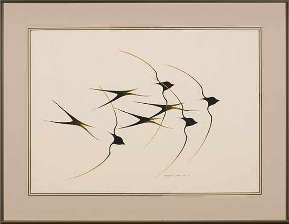 Benjamin Chee Chee | Swallows in Flight (1974) | MutualArt