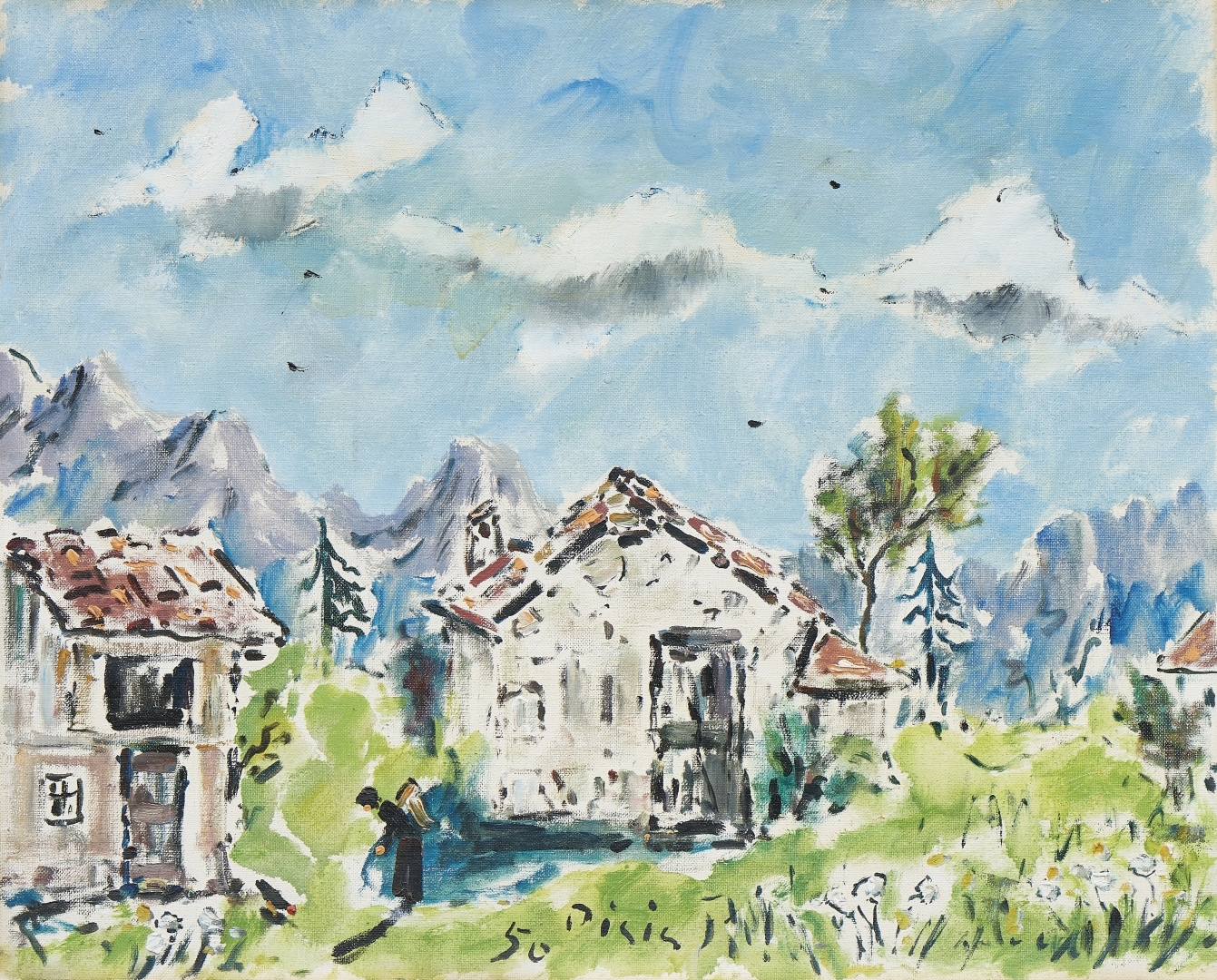 Filippo de Pisis | NATURA MORTA CON PESCE E MELA (1950) | MutualArt