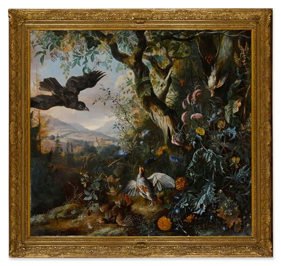 Mathias Withoos | Landscape with drugged Birds in the Flower and ...