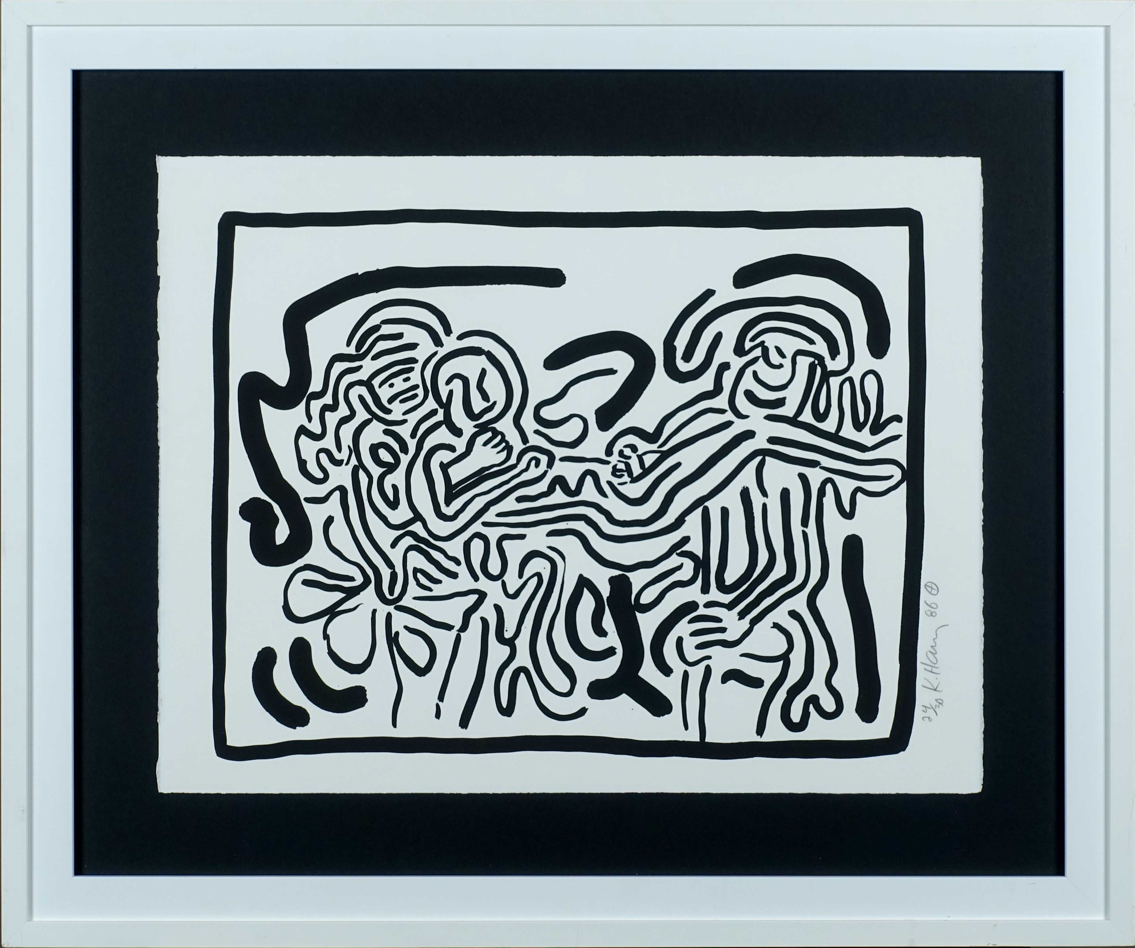Keith Haring | Bad Boys (1986) | MutualArt