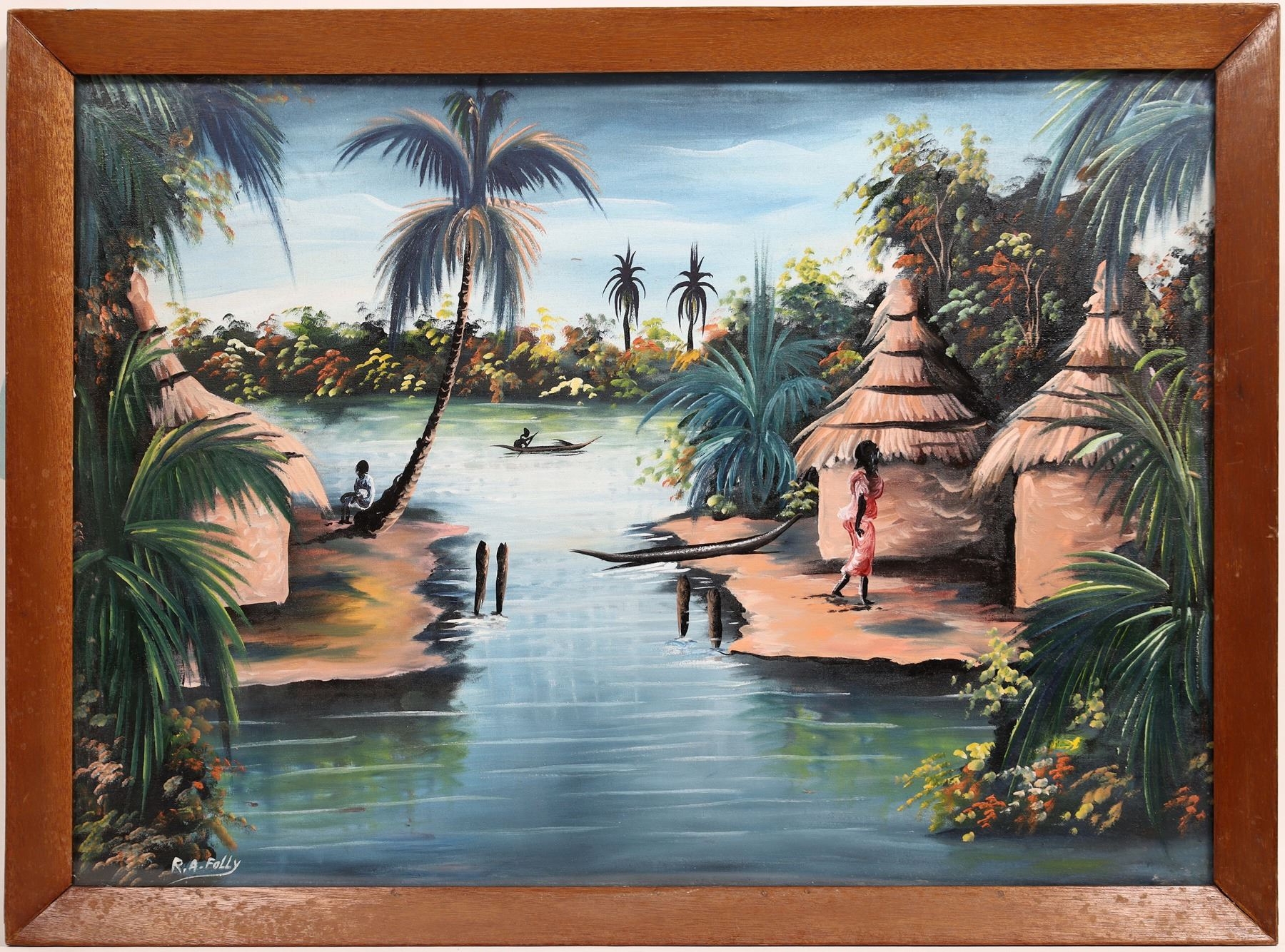 R. A. Folly | Scenes of African coastal village | MutualArt