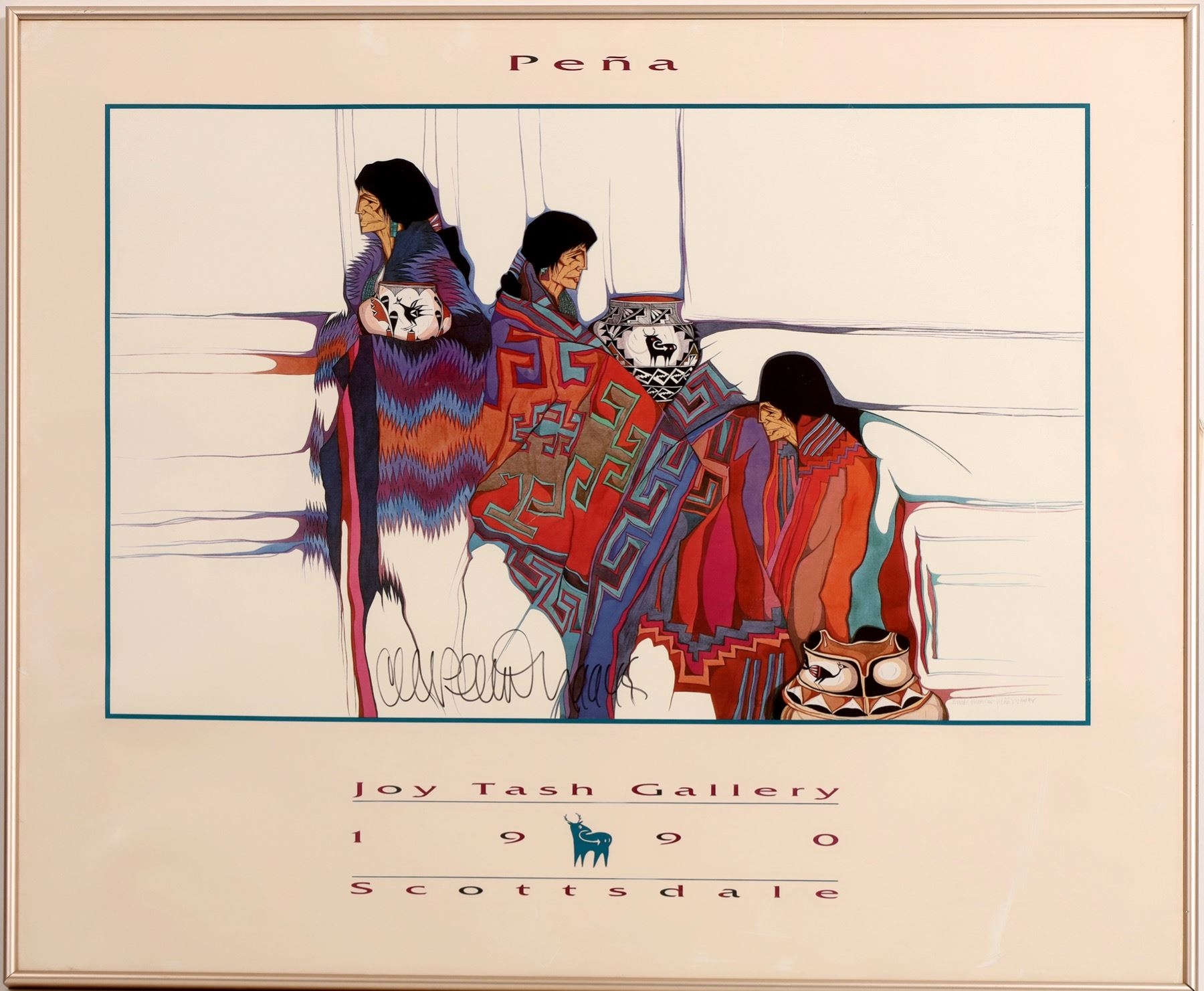 Amado Maurilio‏ Peña‏ | Three Native Americans--Indian Market | MutualArt