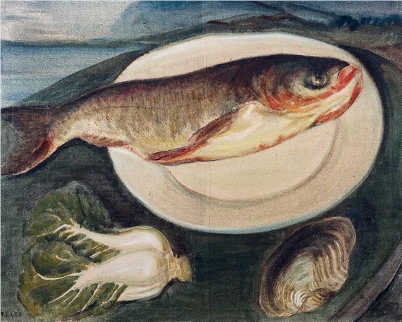 Li Tiefu | FISH AND CABBAGE (1940) | MutualArt