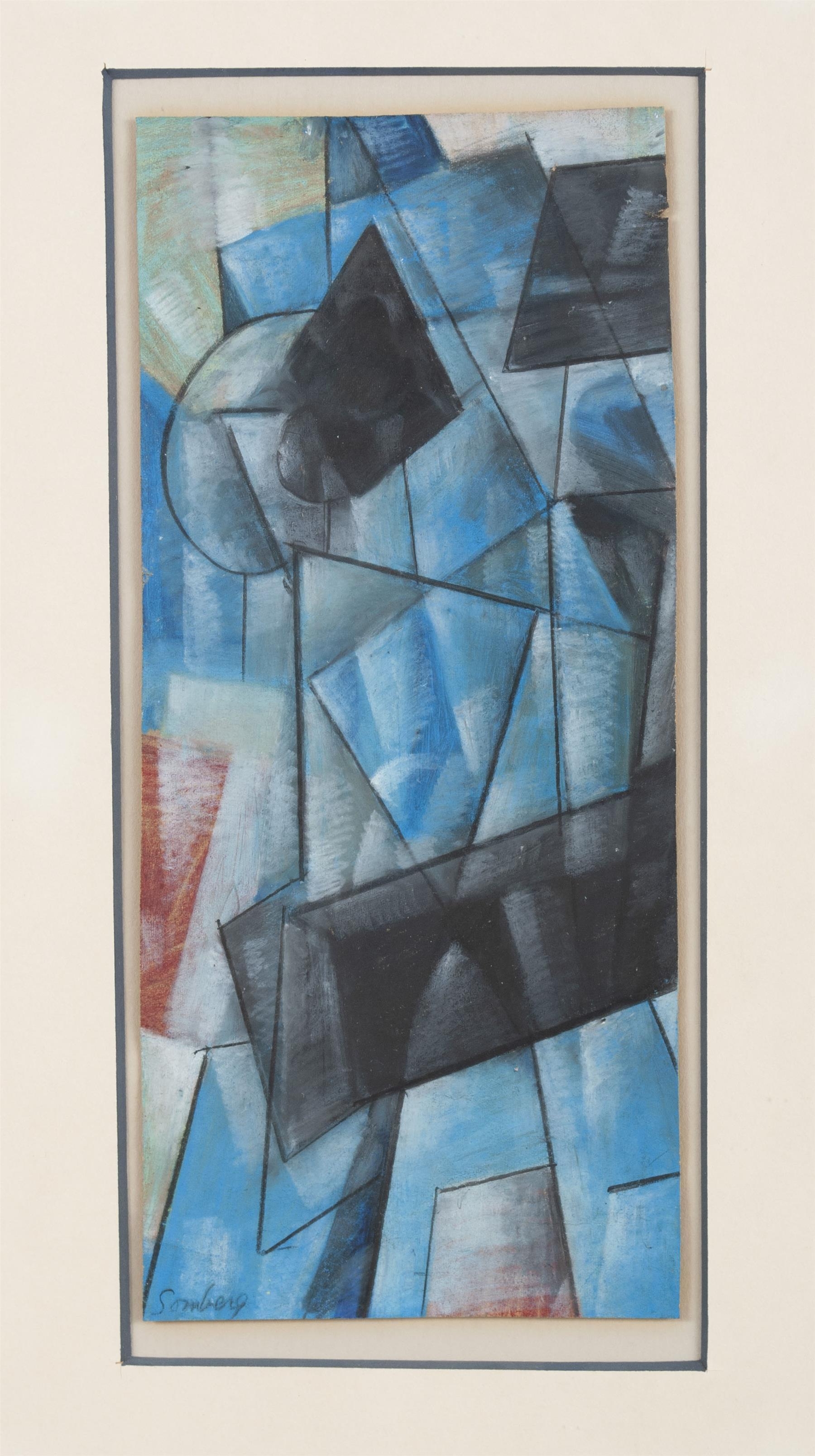 Herman Somberg | Cubist composition with varied geometric shapes ...