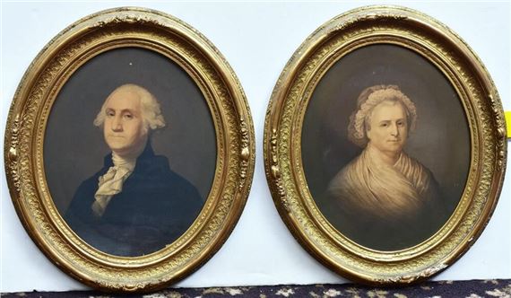 E. C. Middleton | George and Martha Washington Portraits (1864) | MutualArt