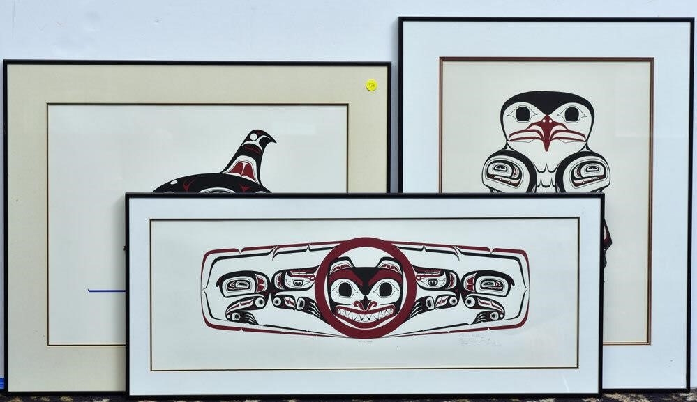 Clarence Mills | Haida Bear+Frog Totem (1996) | MutualArt