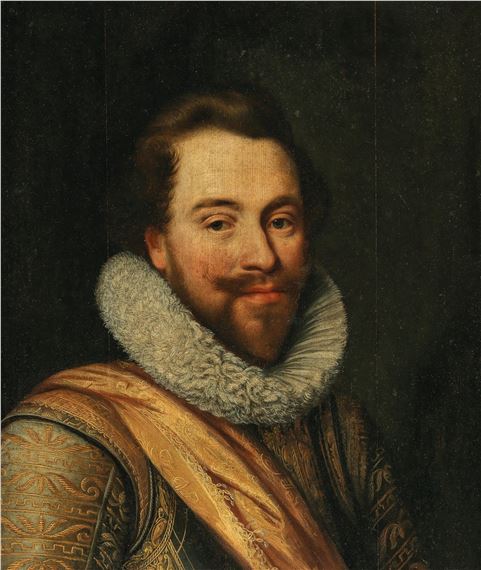 Michiel Jansz van Mierevelt | Double portrait of a husband and wife, he ...