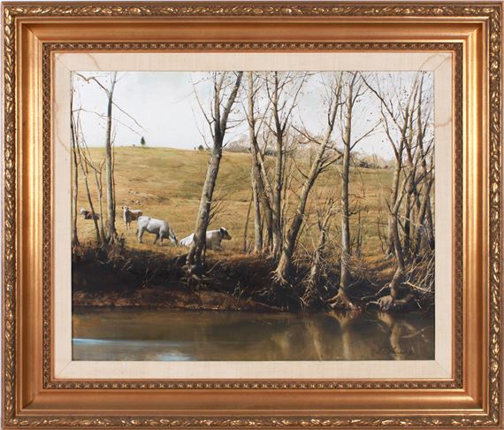 Adolf Sehring | Landscape with Cows | MutualArt