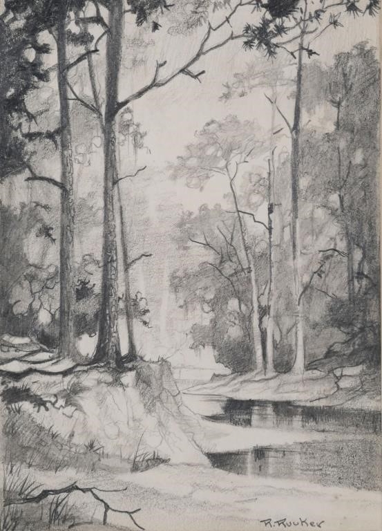 Pencil Drawing Of Pine Trees