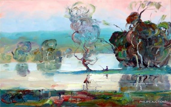 Syd Mather | Lakeside landscape | MutualArt
