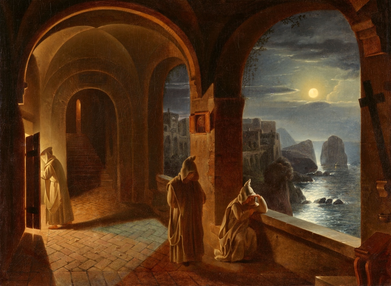 Franz Ludwig Catel | Carthusian Monks in Certosa di San Giacomo on ...