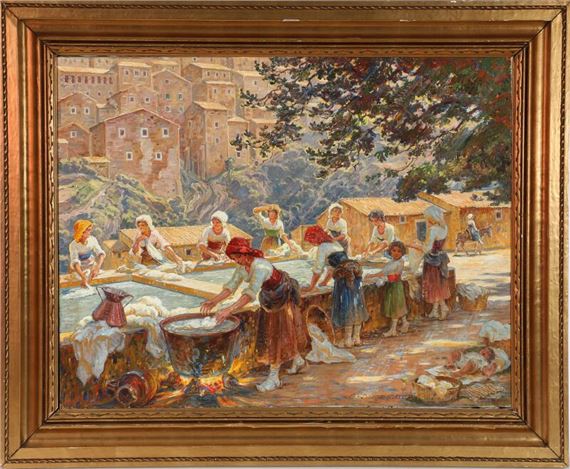 Carl Budtz-Moller | Dagligt Liv ved Vaskefontænen i Anticoli (Sabinerbj ...