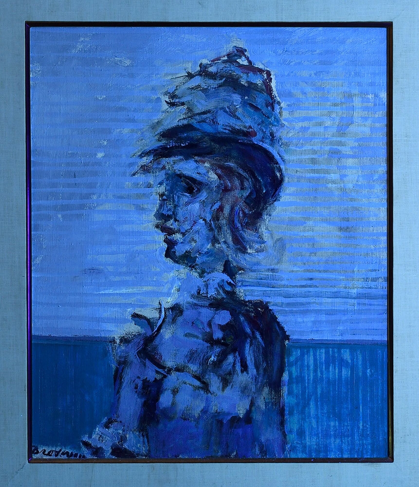Robert Broderson | Woman with Blue Bonnet | MutualArt