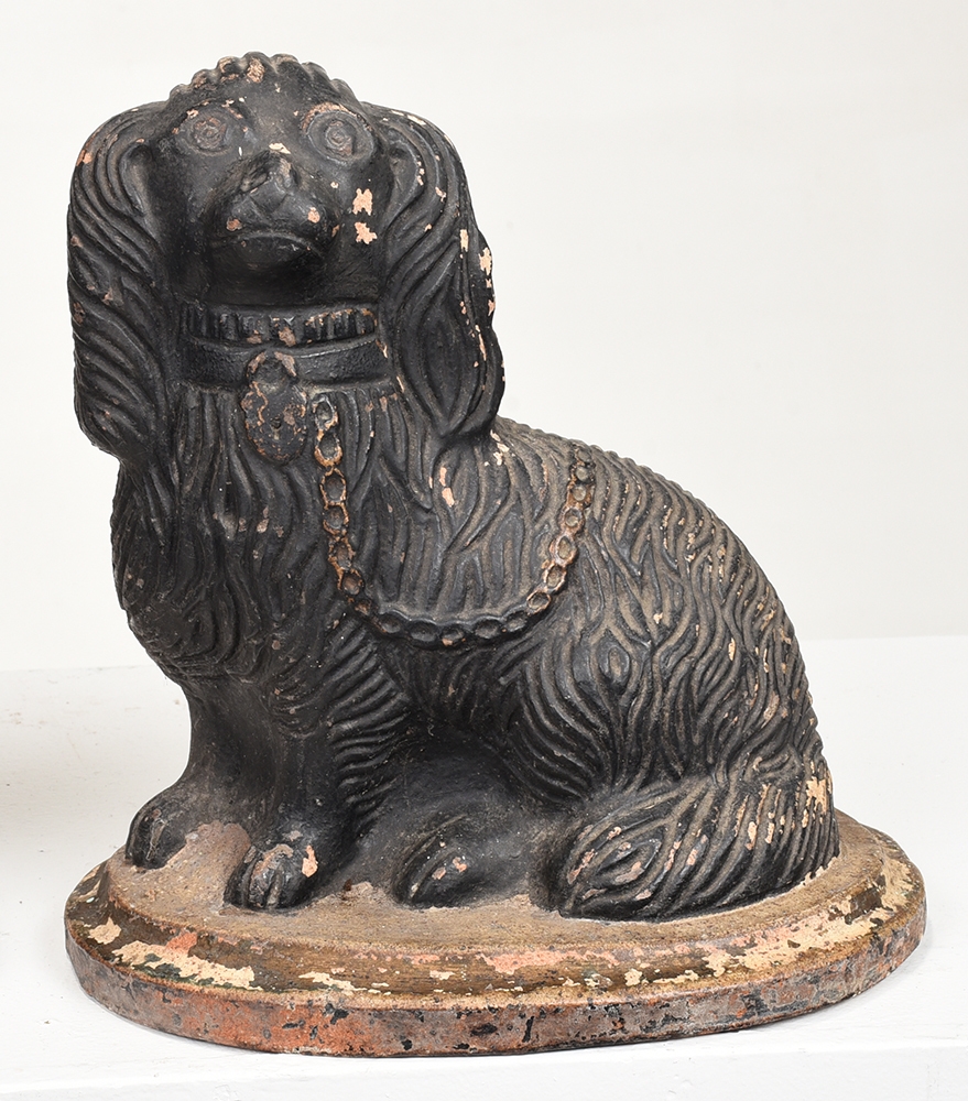 British School, 19th Century | Pair of Painted Terracotta Dog Statues ...