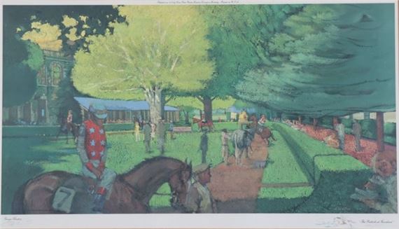 George Claxton | The Paddock at Keeneland (Circa 1978) | MutualArt