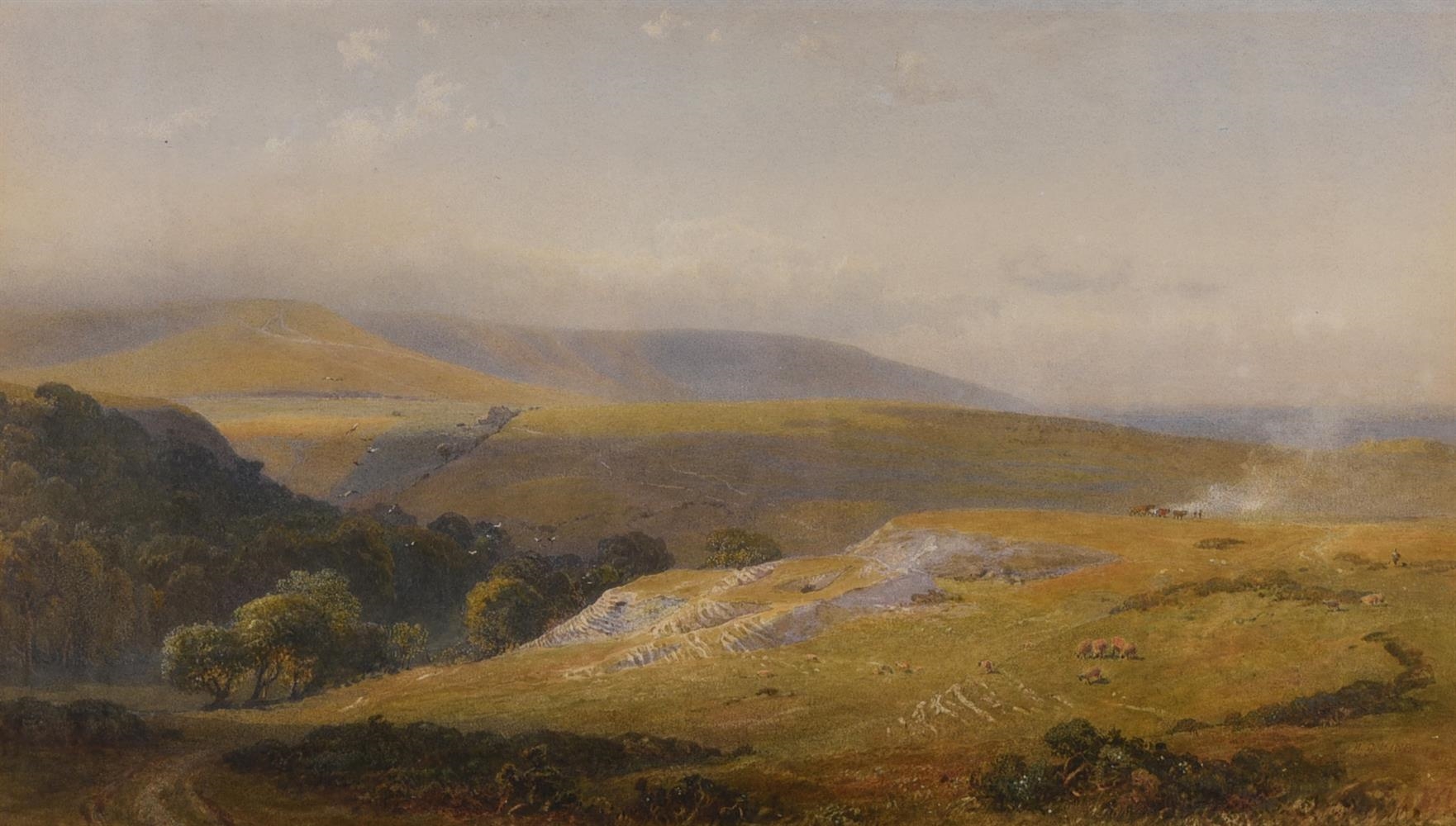 Henry George Hine | THE DOWNS NEAR EASTBOURNE (1869) | MutualArt