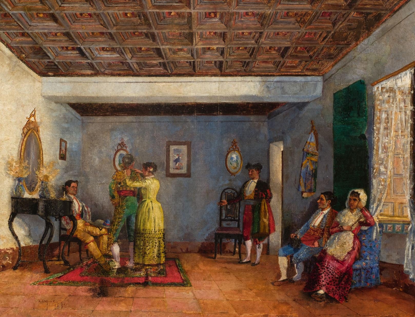 Joaquin Luque Rosello | Vistiendo al maestro (1882) | MutualArt