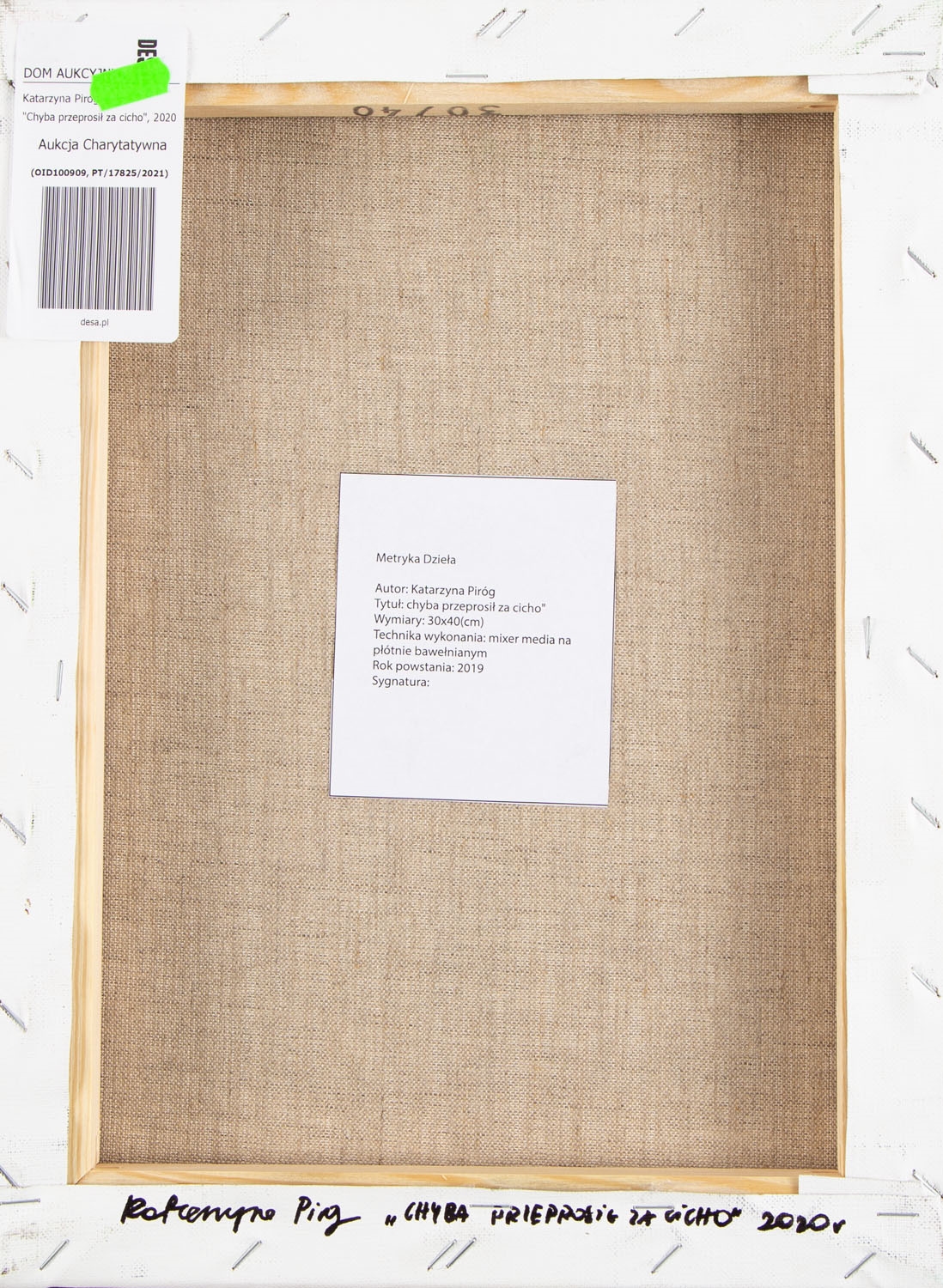 Katarzyna Piróg | chyba przeprosił za cicho (2020) | MutualArt