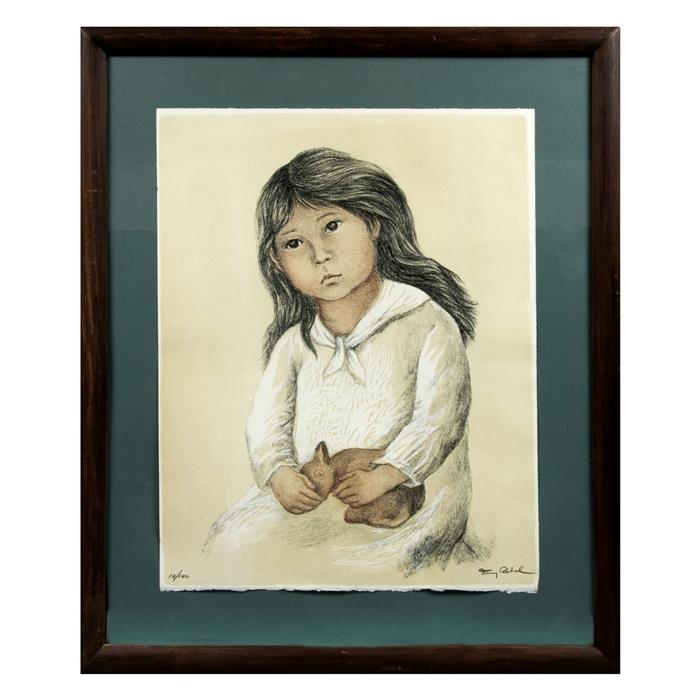 Fanny Rabel | Niña con perro | MutualArt