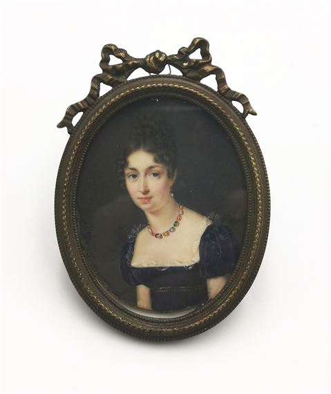 Julien-Paul Delorme | Kobieta z kolorowym naszyjnikiem - miniatura ...