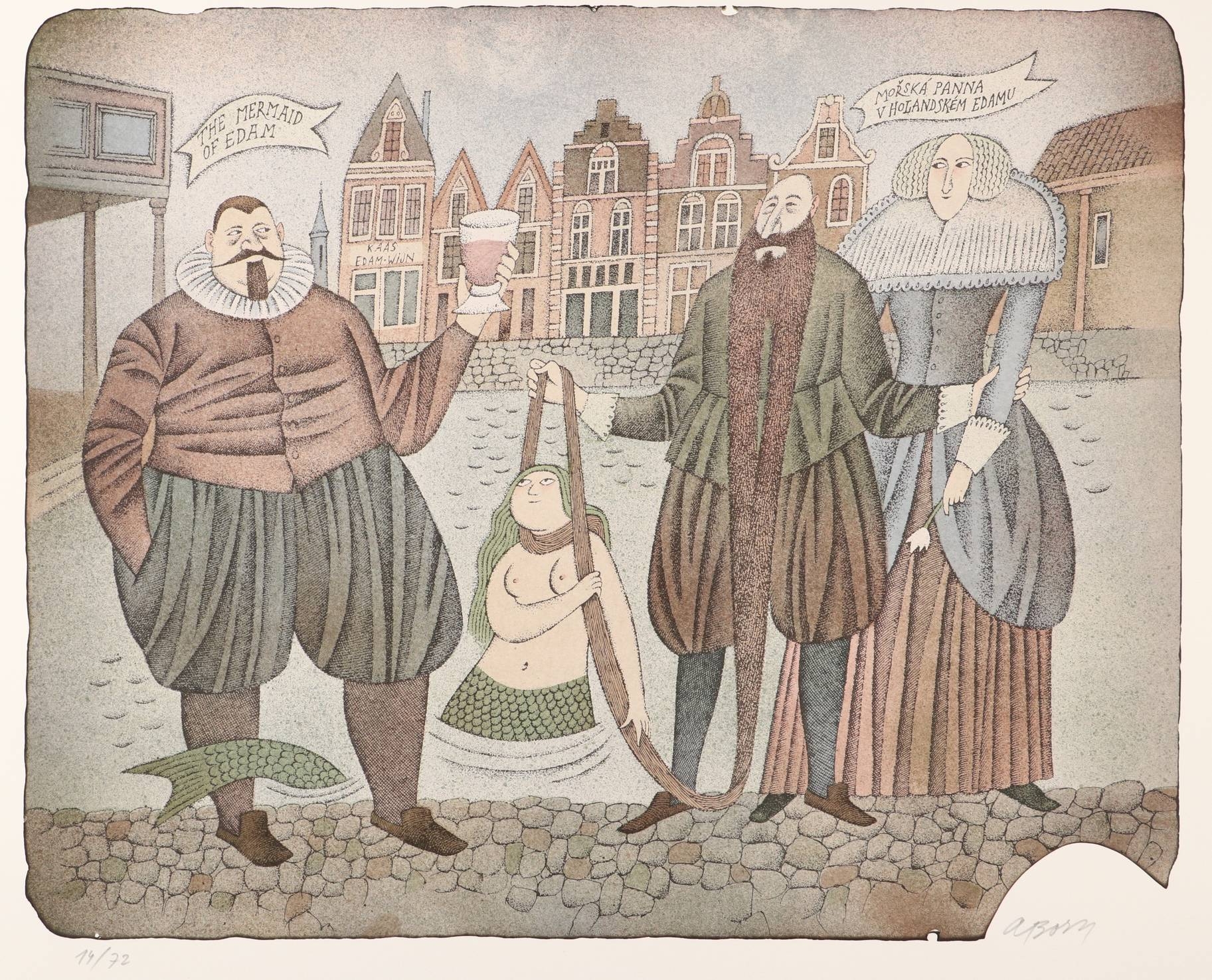 Adolf Born | The Mermaid of Edam. Mořská panna v Holandském Edamu ...